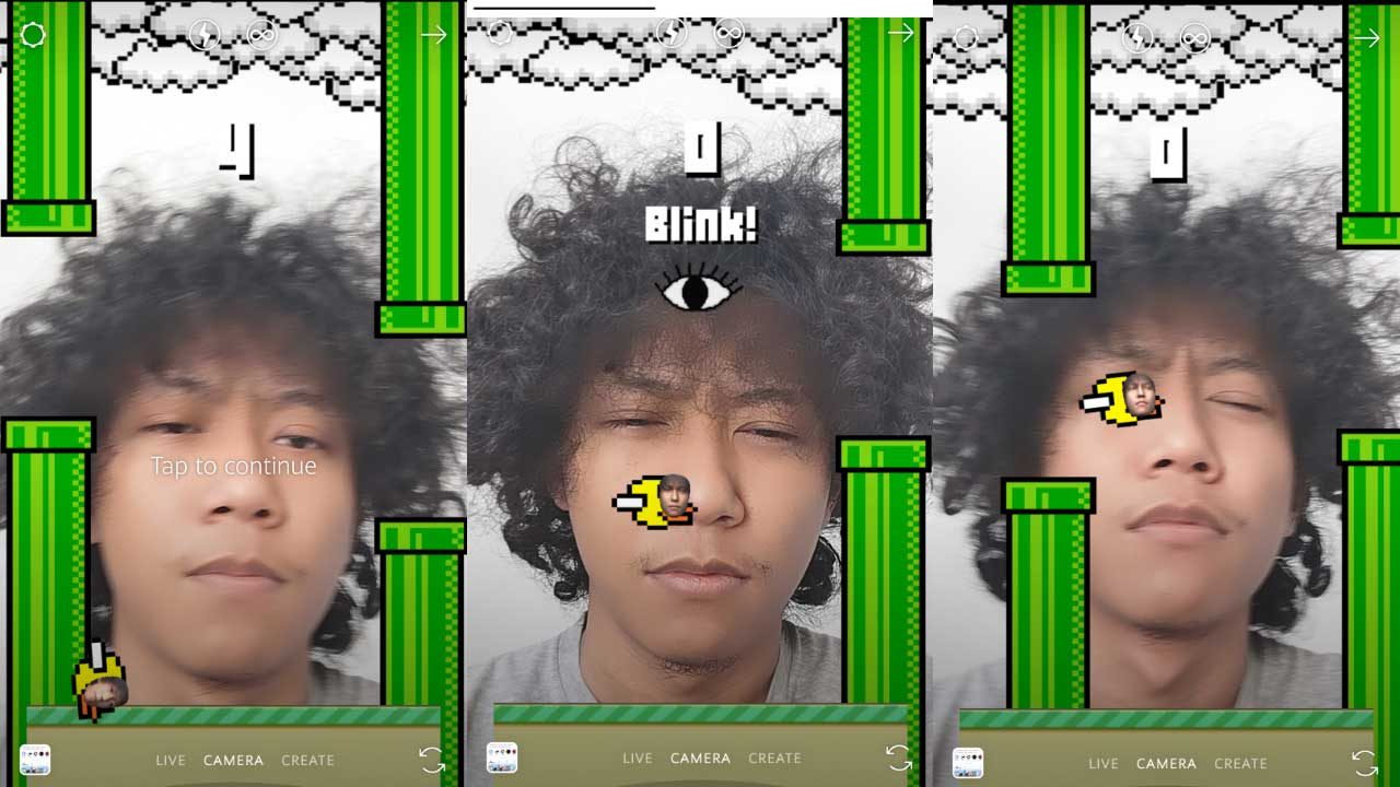 Cara Pakai Filter Flying Face di Instagram Stories