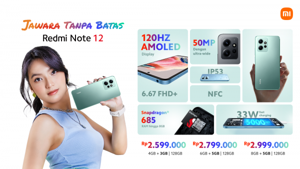 Resmi Hadir di Indonesia, Ini Harga Redmi Note 12 Series