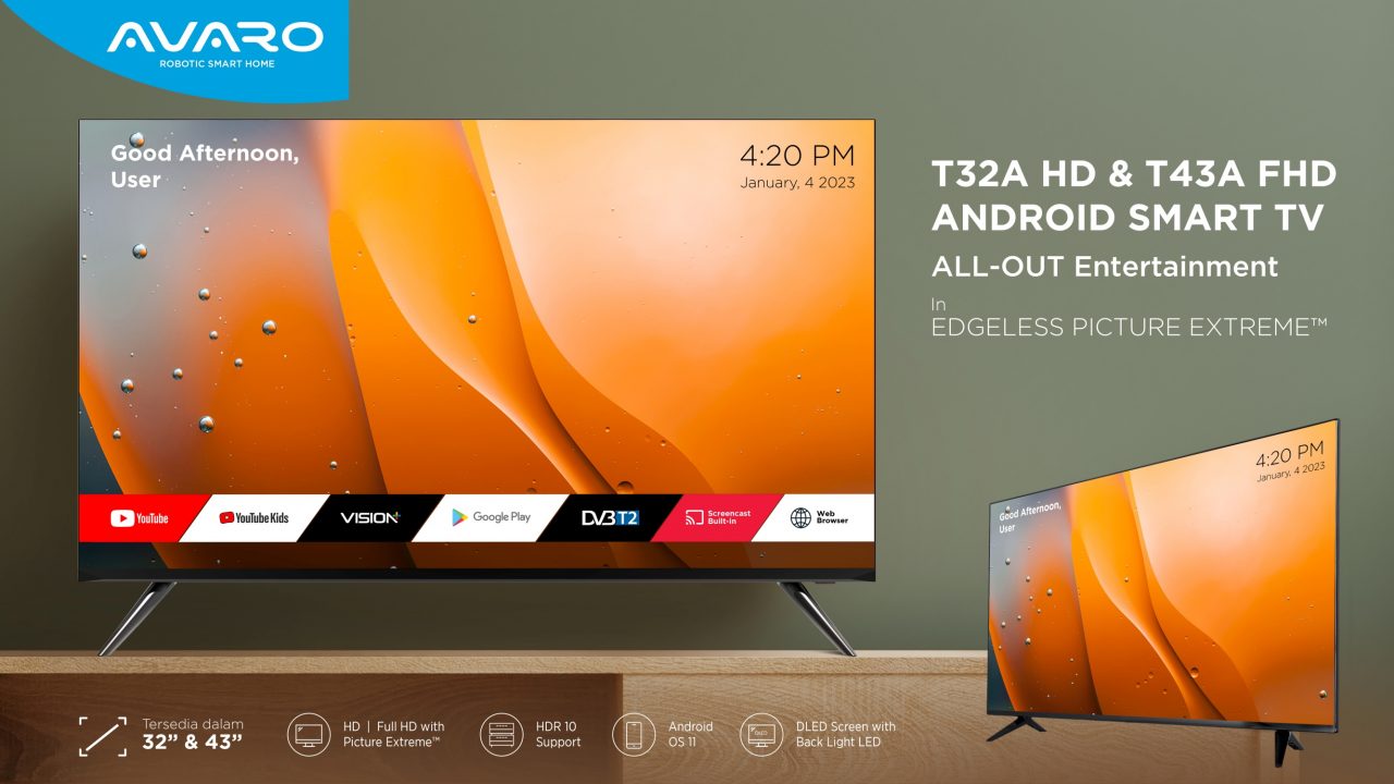Avaro Luncurkan Dua Smart TV Terbaru Berbasis Android 11 di Indonesia