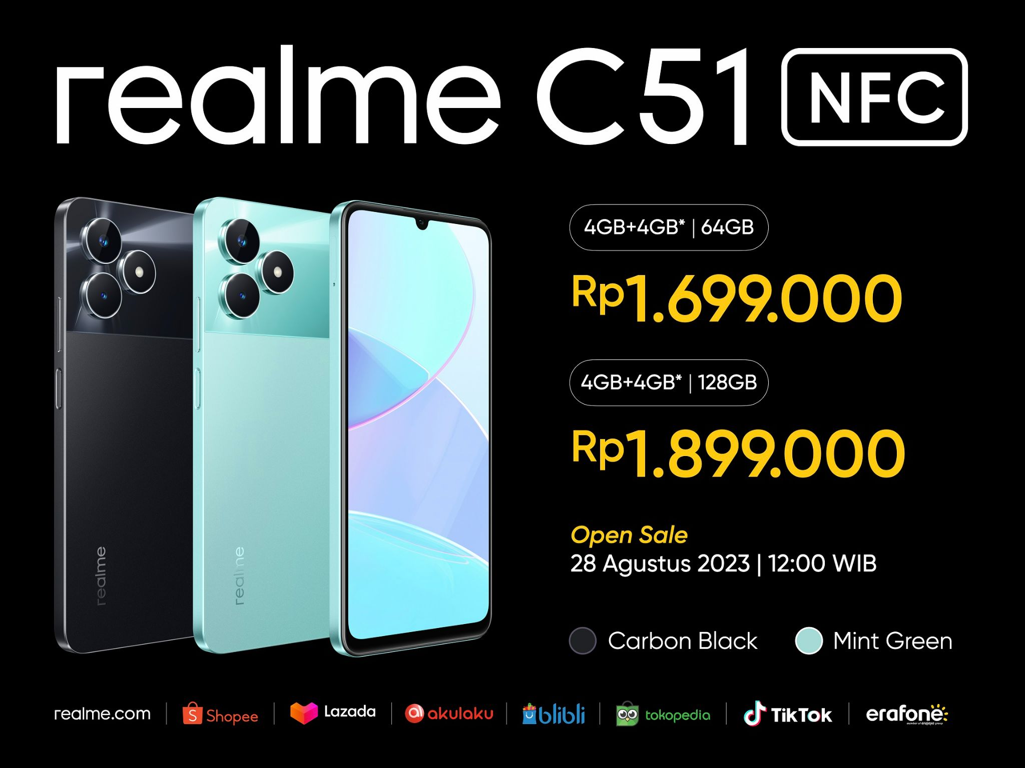 realme C51 NFC 33W SUPERVOOC Charge Dijual Seharga Rp1 Jutaan
